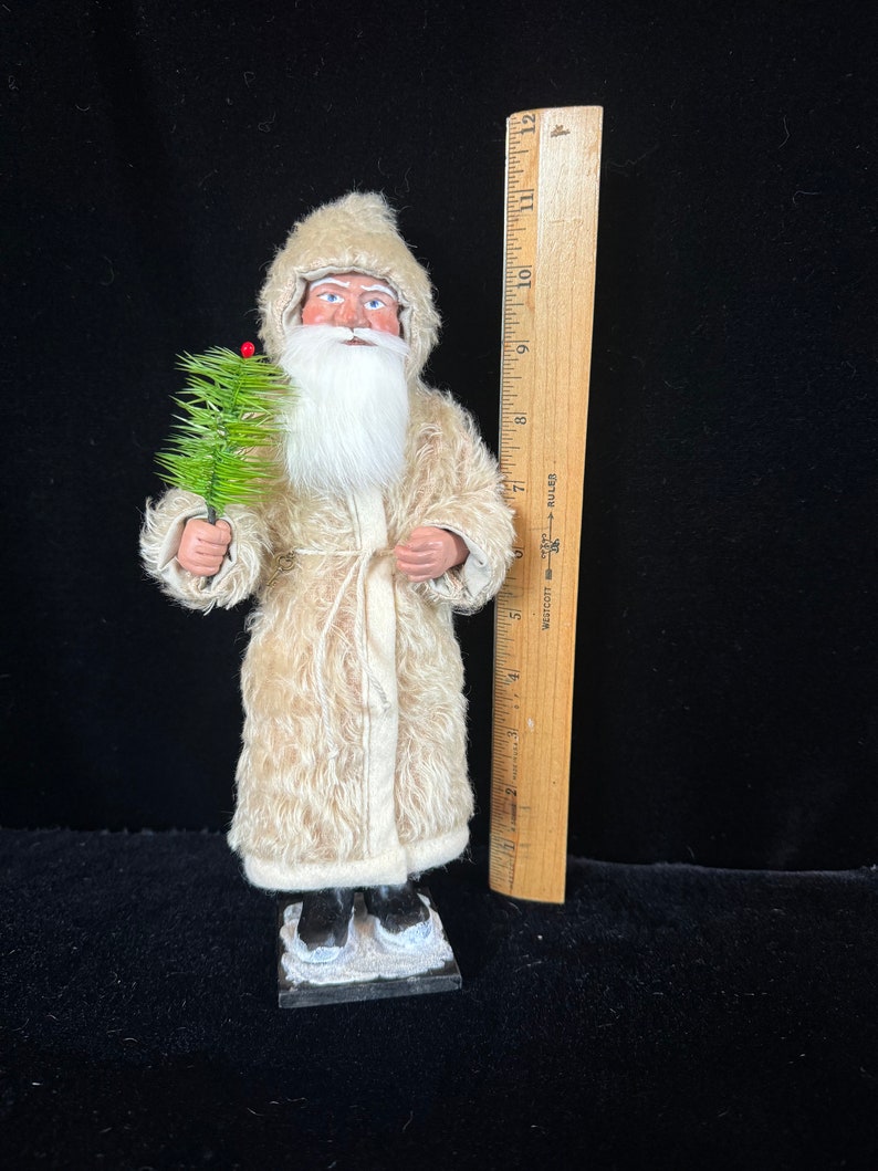 10 Reproduction Antique German Santa Candy Container in Mohair Coat - Etsy
