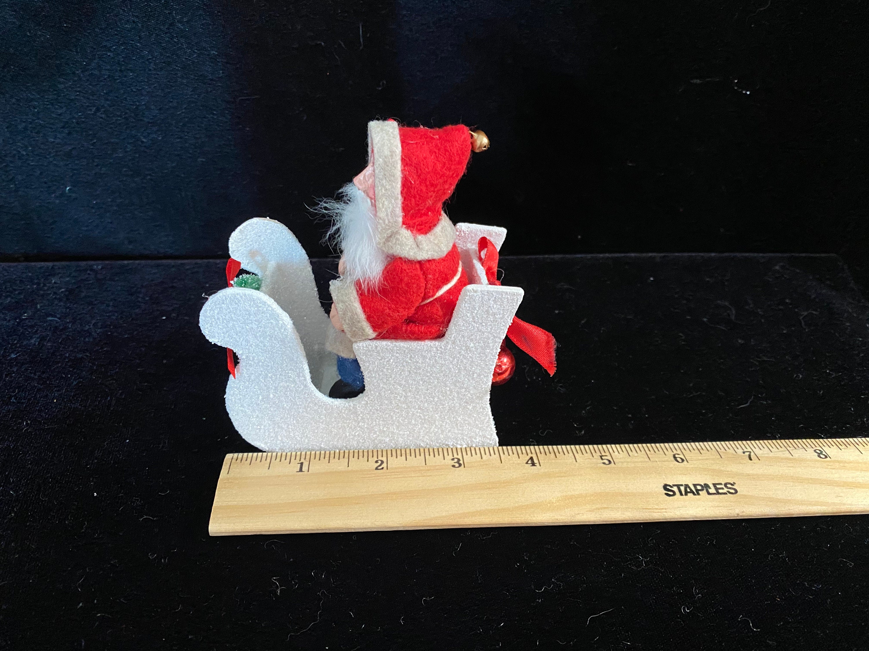 3.5 Vintage German Santa replica in Sleigh - Etsy
