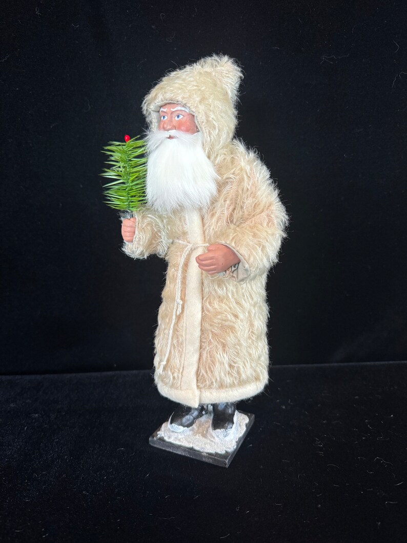10 Reproduction Antique German Santa Candy Container in Mohair Coat - Etsy