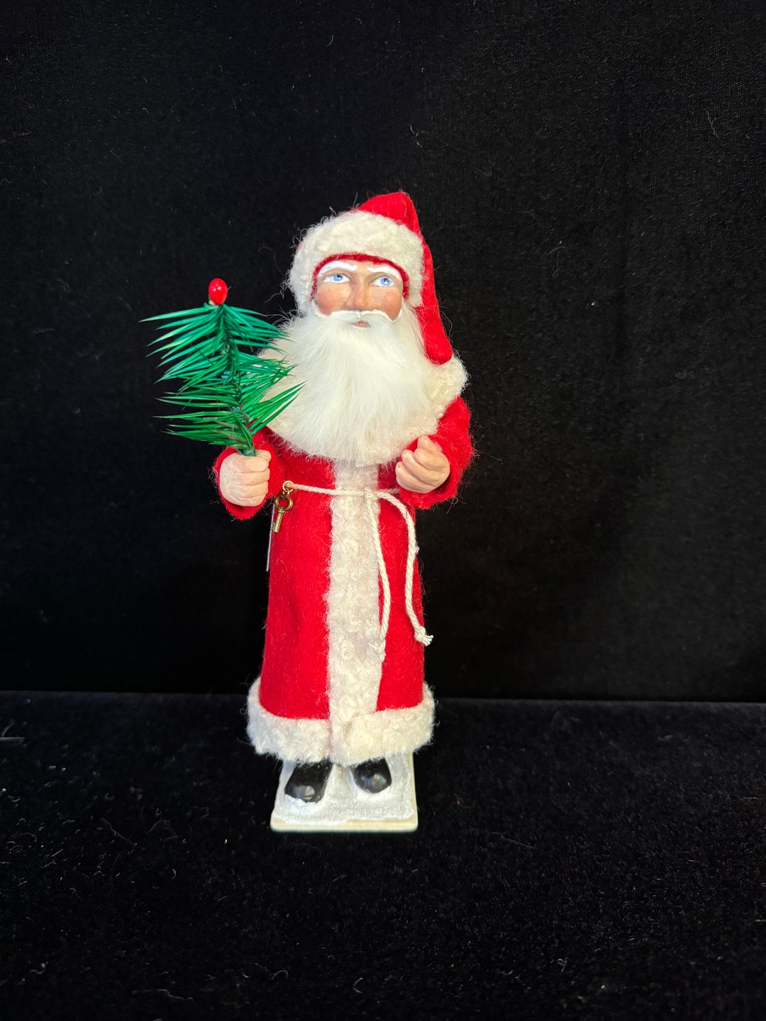 8” Replica German Antique Santa Candy Container With Vintage US Flag - Etsy