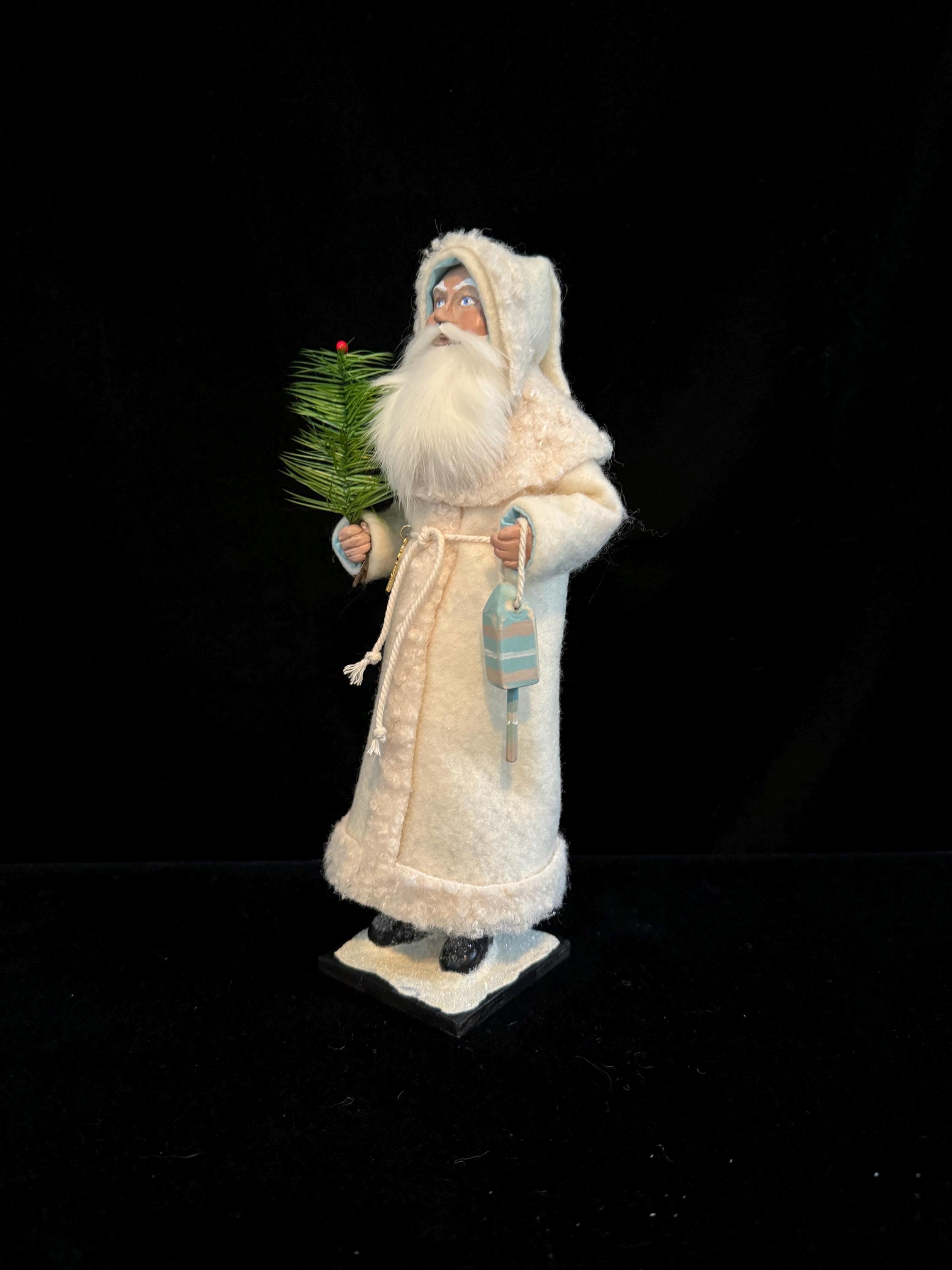 9 White Artisan Reproduction of an Antique German Santa Candy Container ...