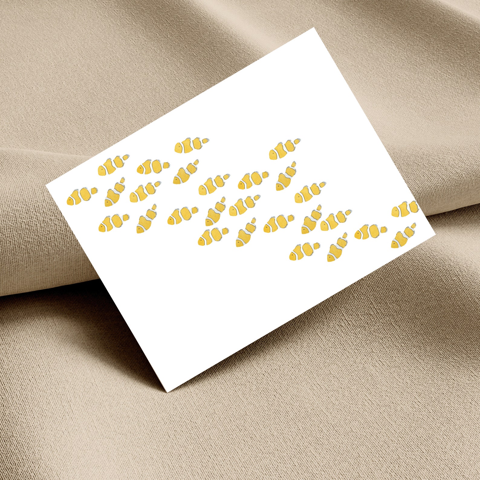 Clownfish Cards - Clownfish Painting - Clownfish Art - Fish Print ...