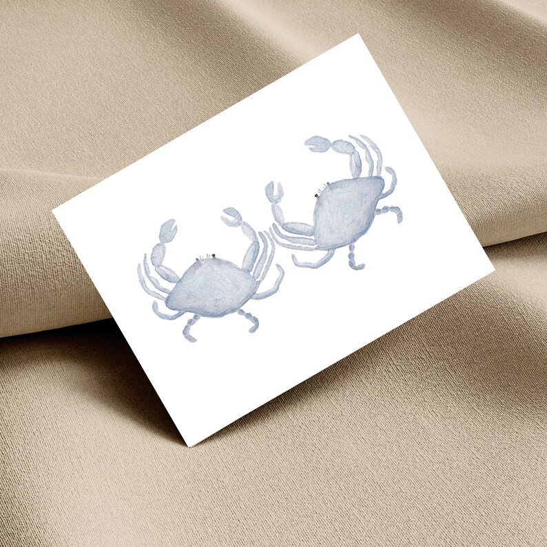 Watercolor Crab Print - Watercolor Crab - Crab Themed Gifts - Crab ...