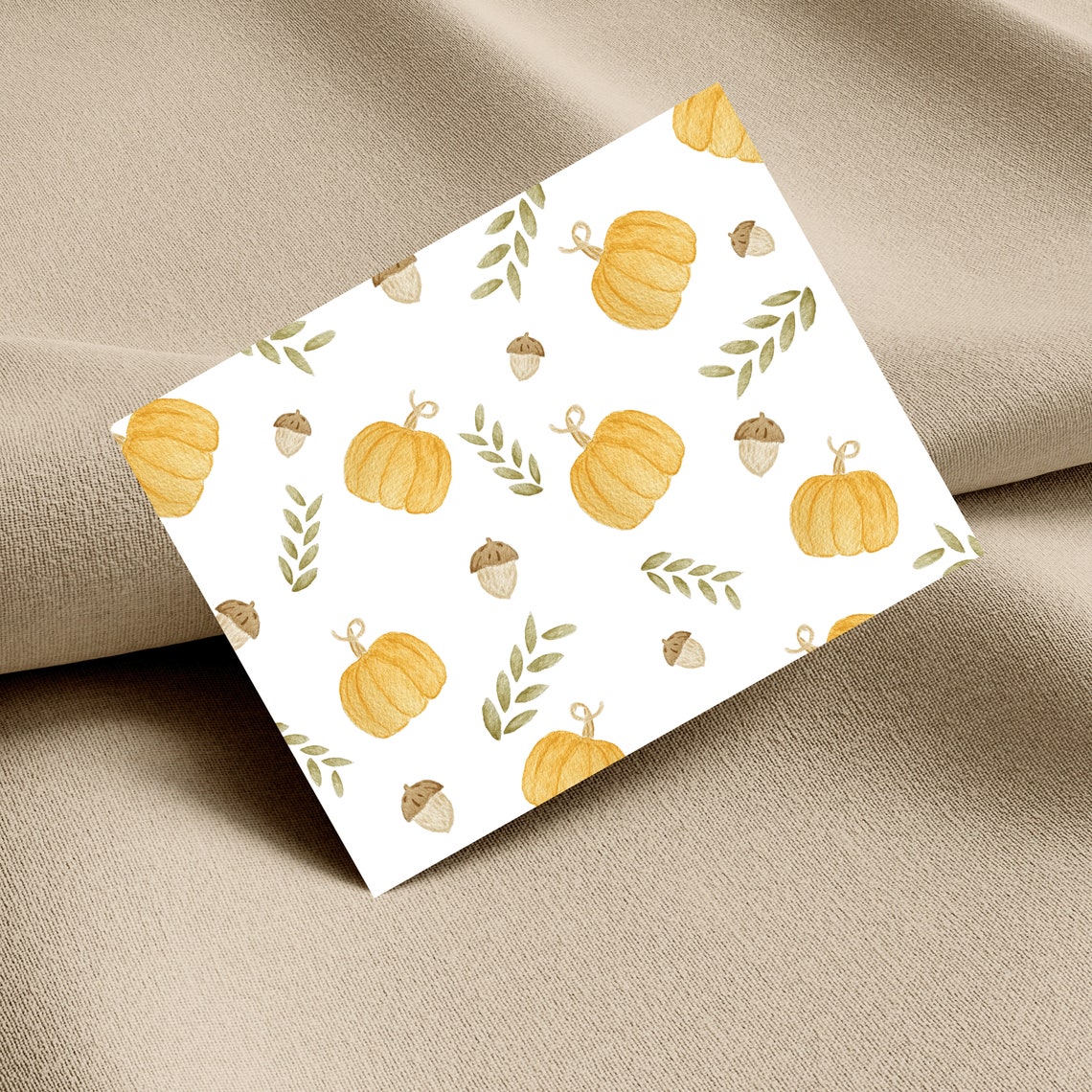 Fall Cards Set - Fall Cards Watercolor - Acorn Card - Fall Pattern ...