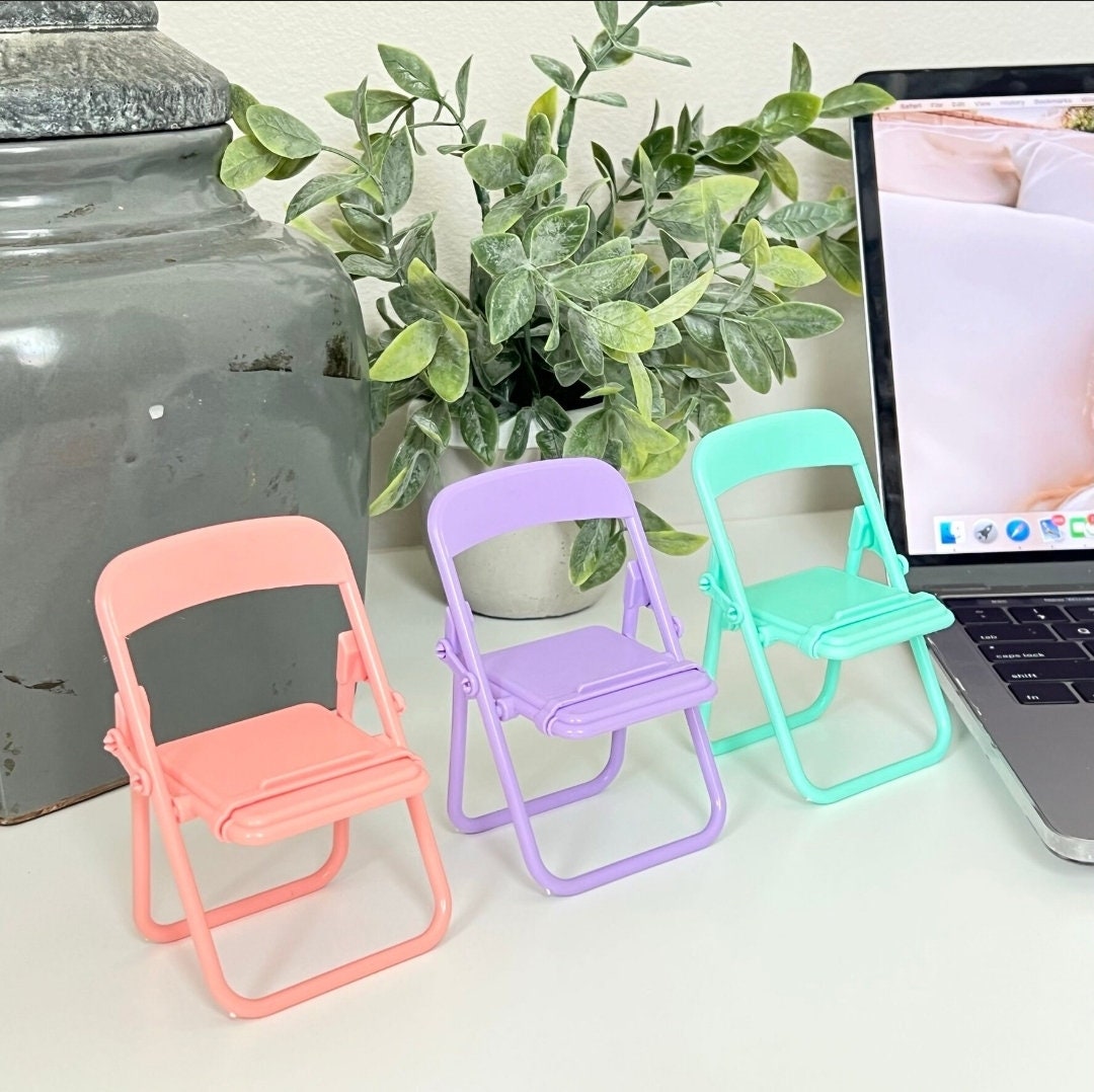 Folding Chair Phone Holder Personalized Phone Stand Folding - Etsy