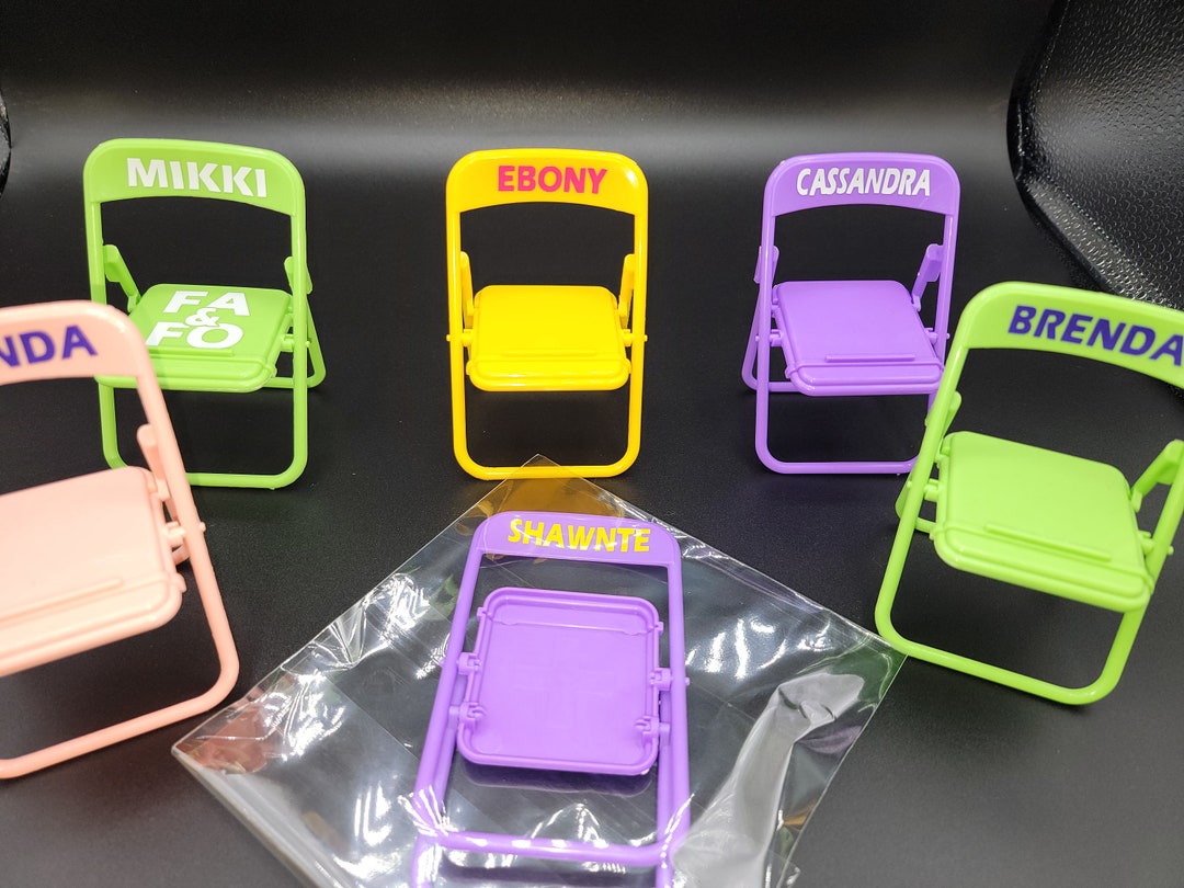 Folding Chair Phone Holder, Personalized Phone Stand, Folding Chair ...