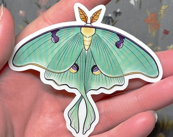 Purple Luna Moth Sticker - Etsy