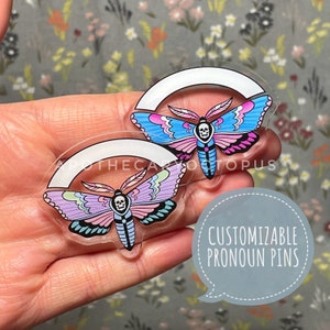 Blank / Customizable Pronoun Pin - Etsy