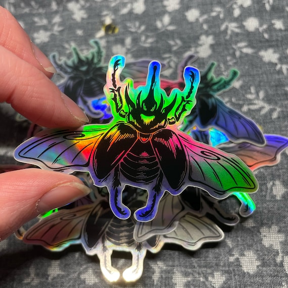 Holographic Beetle Sticker 3 Inch Sticker Rainbow Vinyl | Etsy