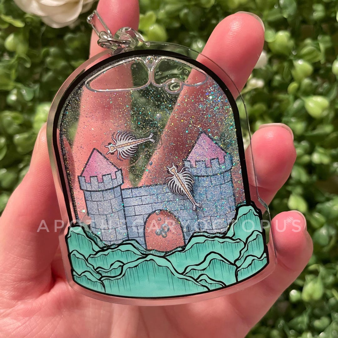 Brine Shrimp Castle Liquid Keychain - Etsy
