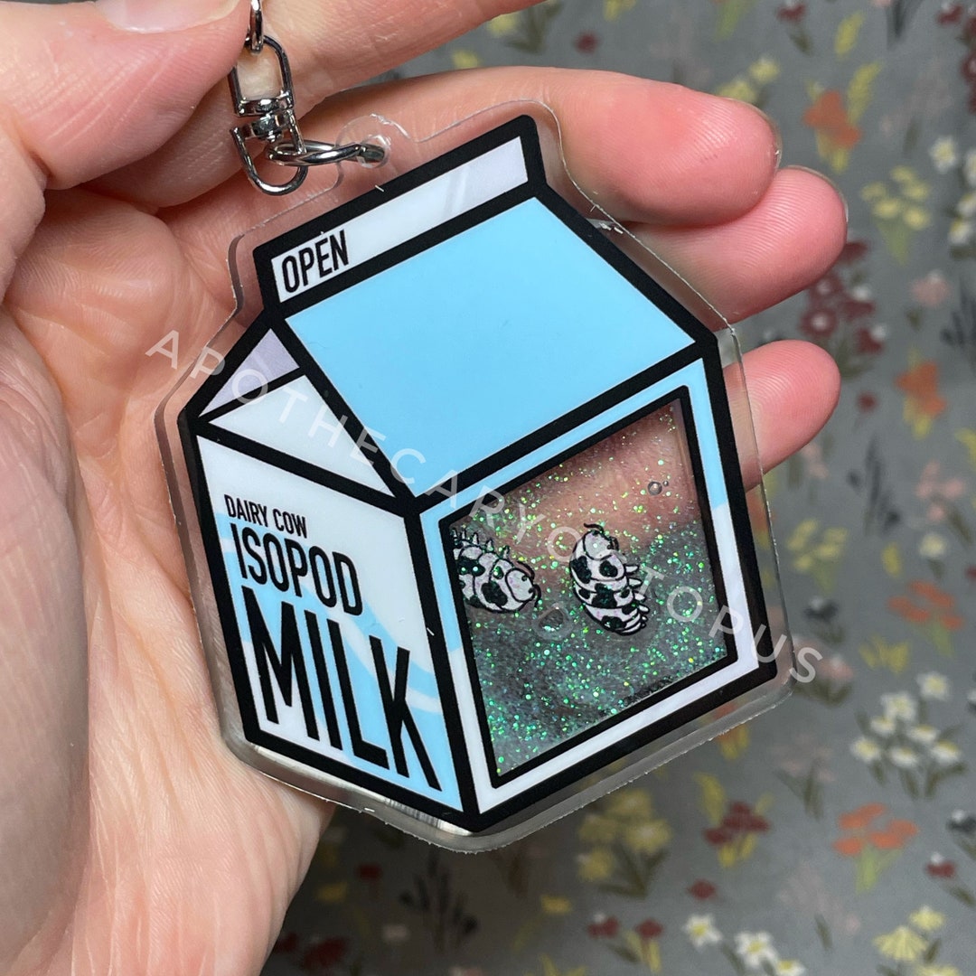 Isopod Milk LIQUID Shaker Keychain Quicksand Charm - Etsy