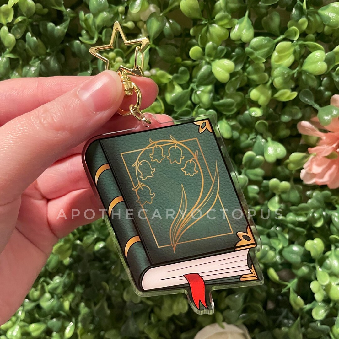 Bookworm Shaker Keychain - Etsy