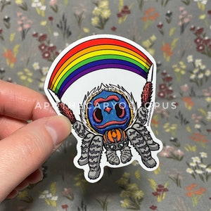 Jumping Pride Spider Trans Pride LGBTQIA - Etsy