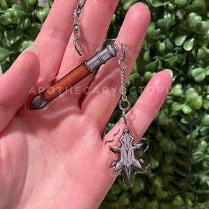 Morningstar Flail (brown) | 2 Part Keychain - Etsy
