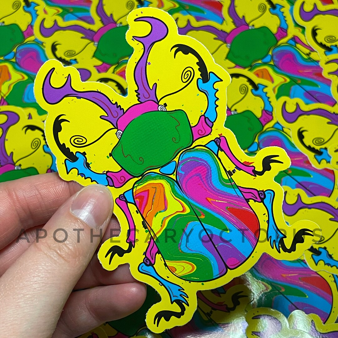 Glitched Beetle Sticker | Glitchcore | Weirdcore Stickers - Etsy