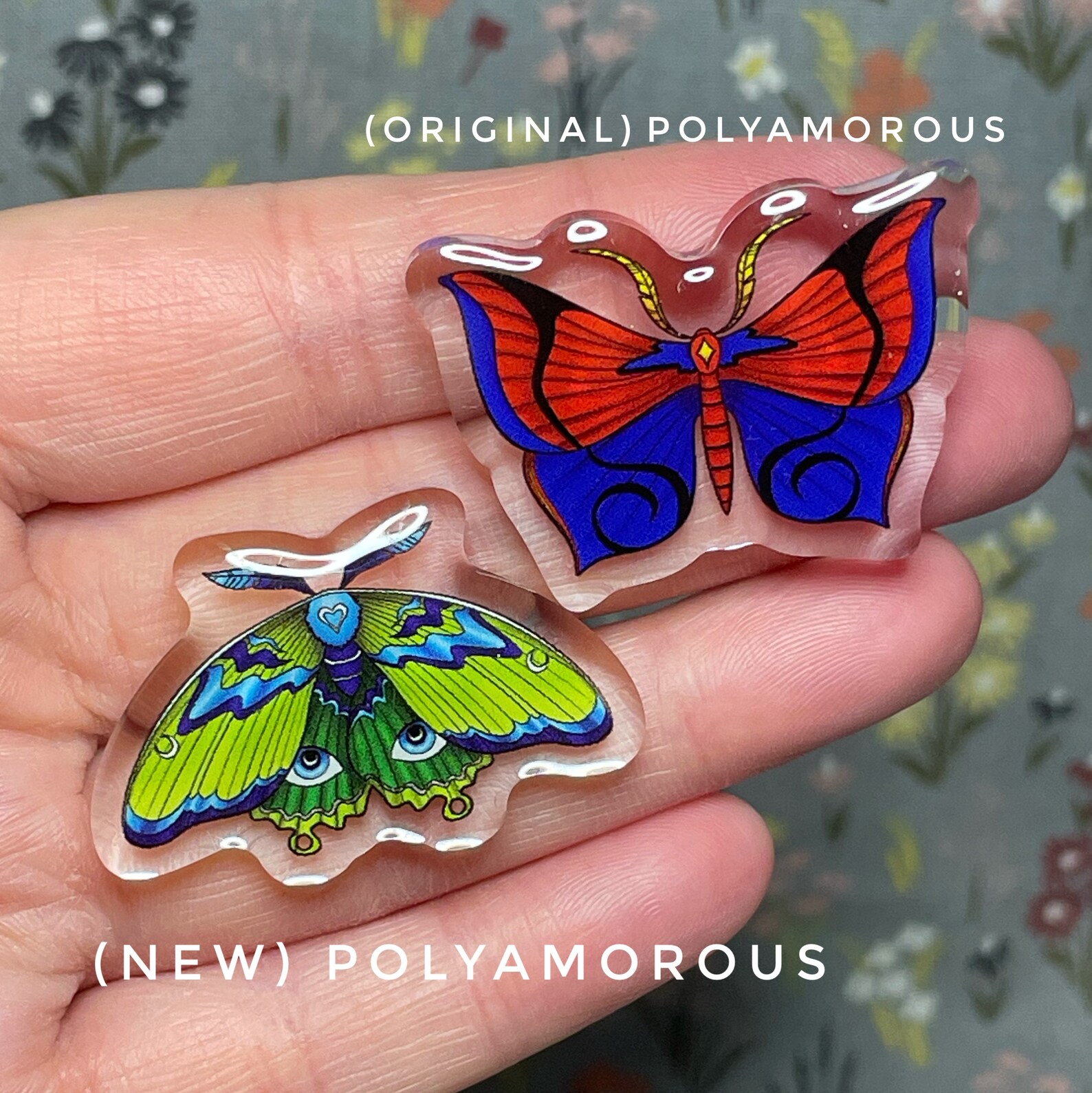 Pride Moth Pin sexualities Acrylic Pin Moth Pins - Etsy