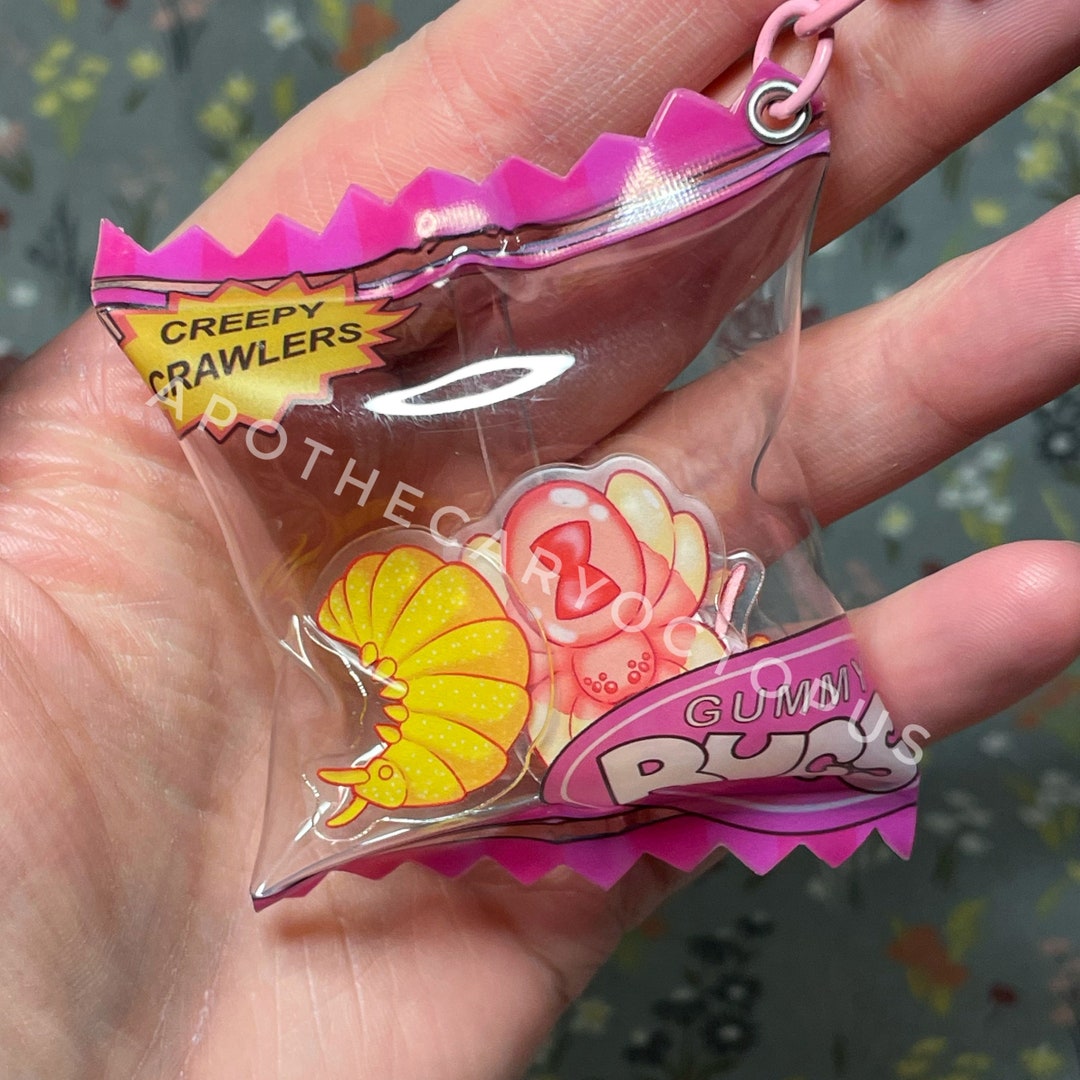 Gummy Bug Shaker Keychain - Etsy