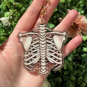 Ribcage Shaker Keychain - Etsy