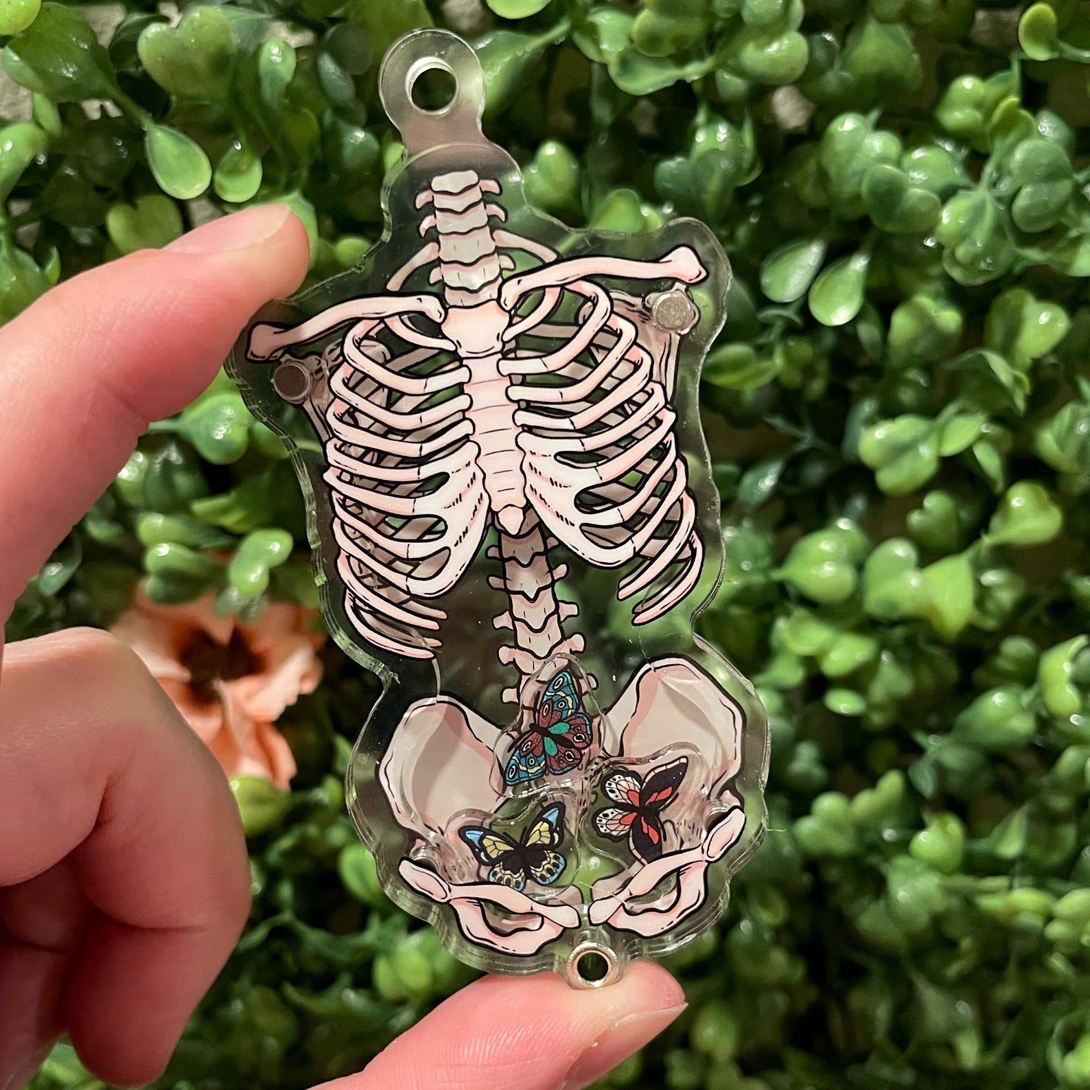 Skeleton OPENING Shaker Keychain | Inserts Sold Separately - Etsy