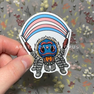 Jumping Pride Spider Trans Pride LGBTQIA - Etsy