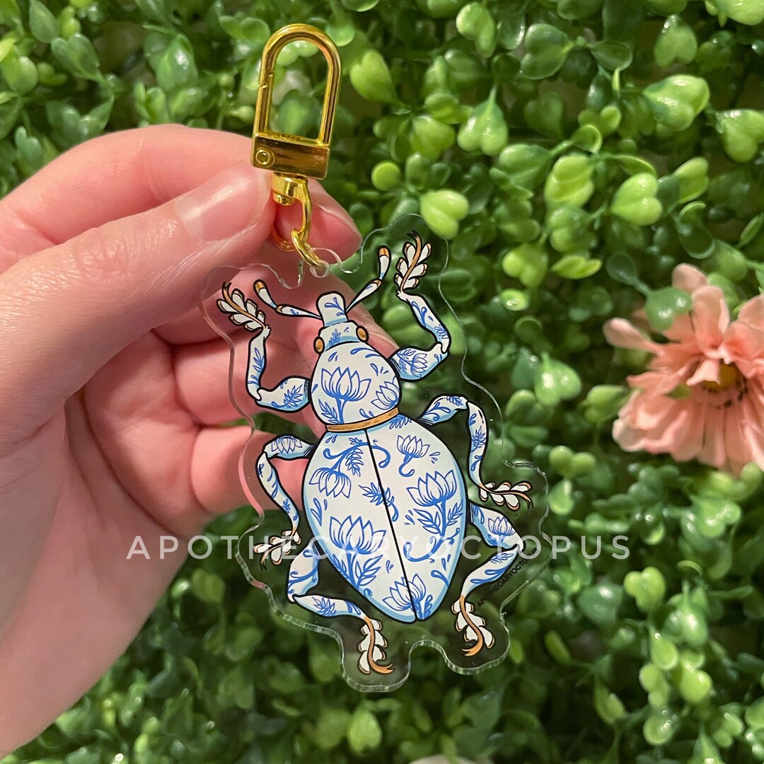Porcelain Beetle 3 Inch Acrylic Keychain - Etsy