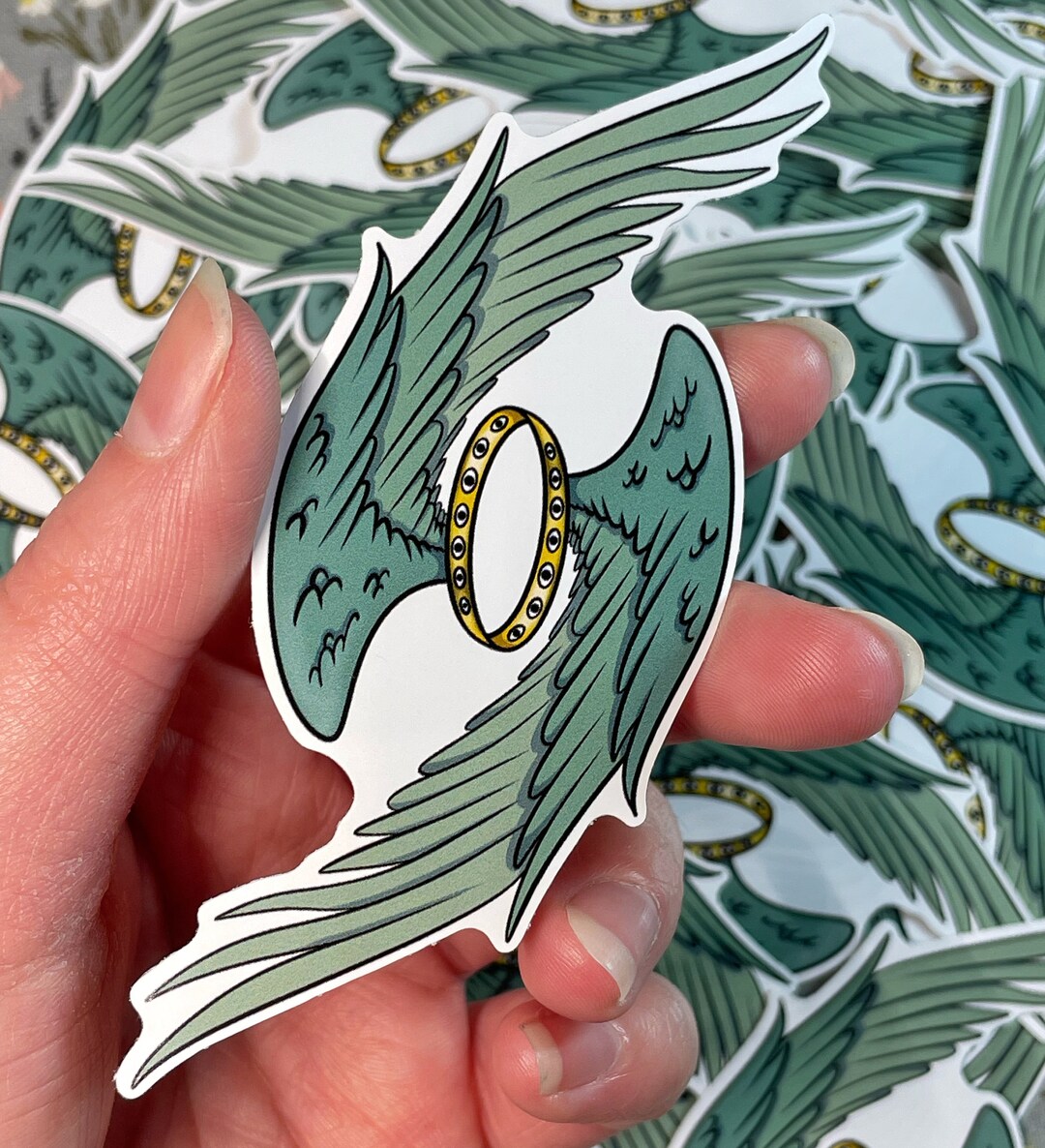 Green Angel Biblically Acurate Angels Angel Sticker Vinyl Stickers - Etsy