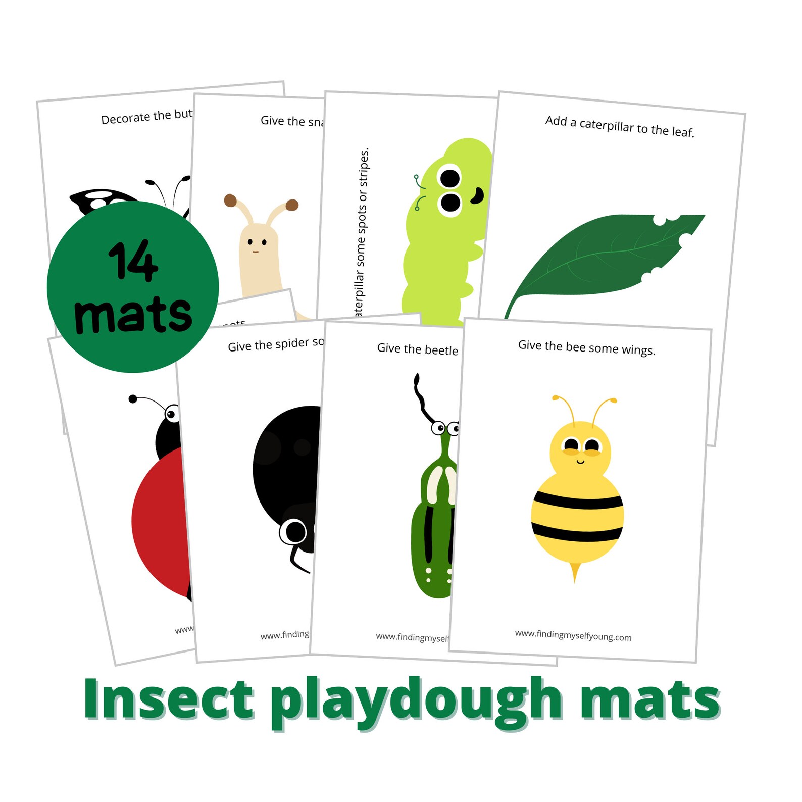 INSECT PLAYDOUGH MATS | Printable Bug, Creepy Crawly, Invertebrate ...