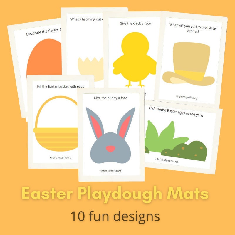 EASTER PLAYDOUGH MATS Printable Playdoh Mats Eggs Nest | Etsy Australia