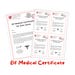 ELF Medical Certificate | North Pole Hospital | Sick Leave - Etsy