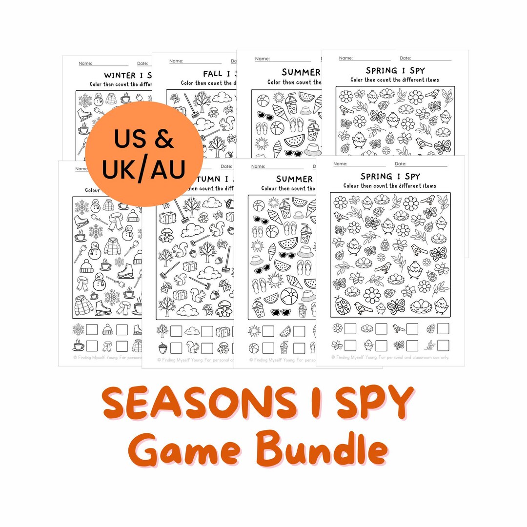Seasons I Spy Game Bundle | Summer, Autumn, Fall, Winter & Spring ...
