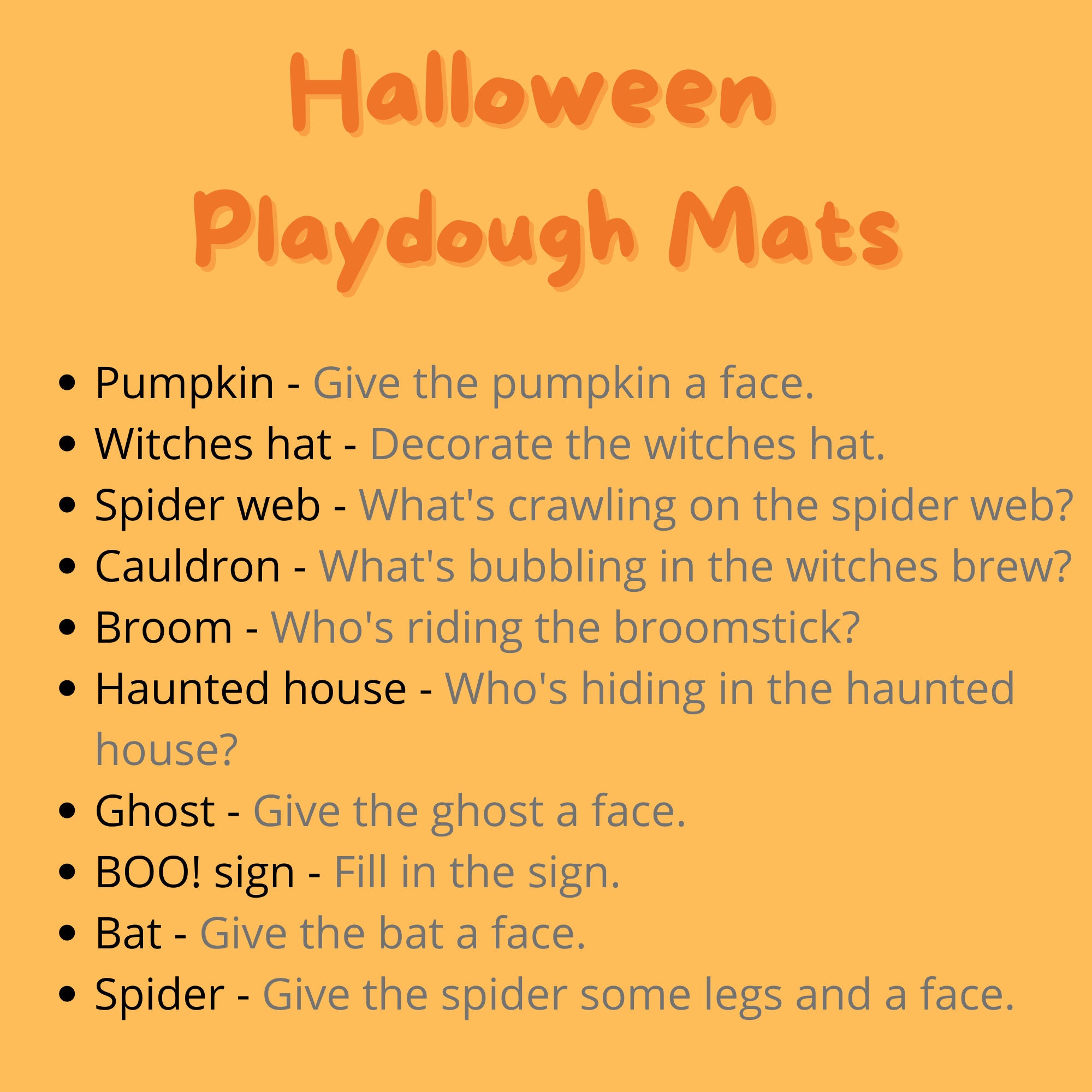 HALLOWEEN PLAYDOUGH MATS | 10 Printable Playdoh Mats | Halloween Games ...