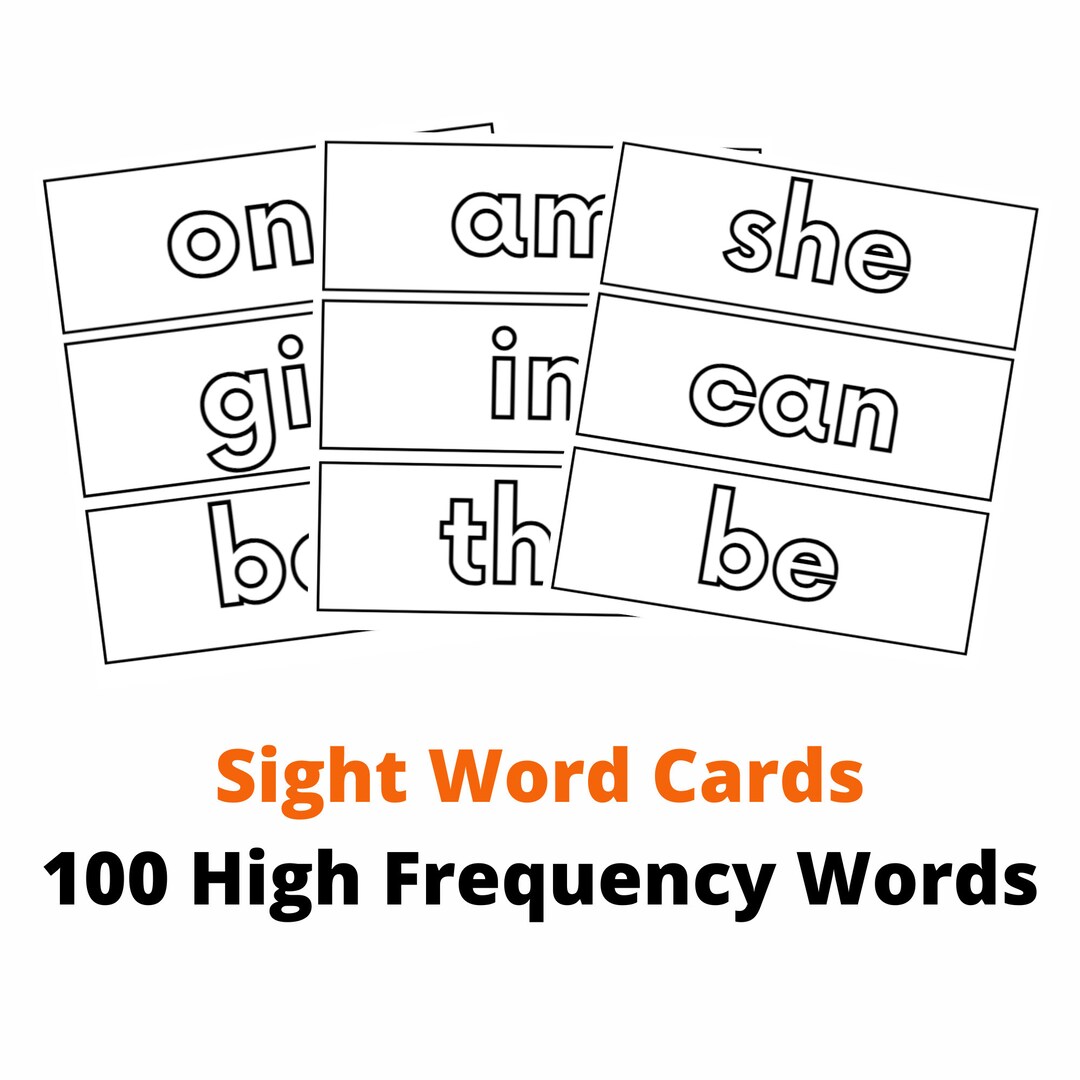 Sight Word Flash Cards Printable Blank High Frequency Words Templates ...