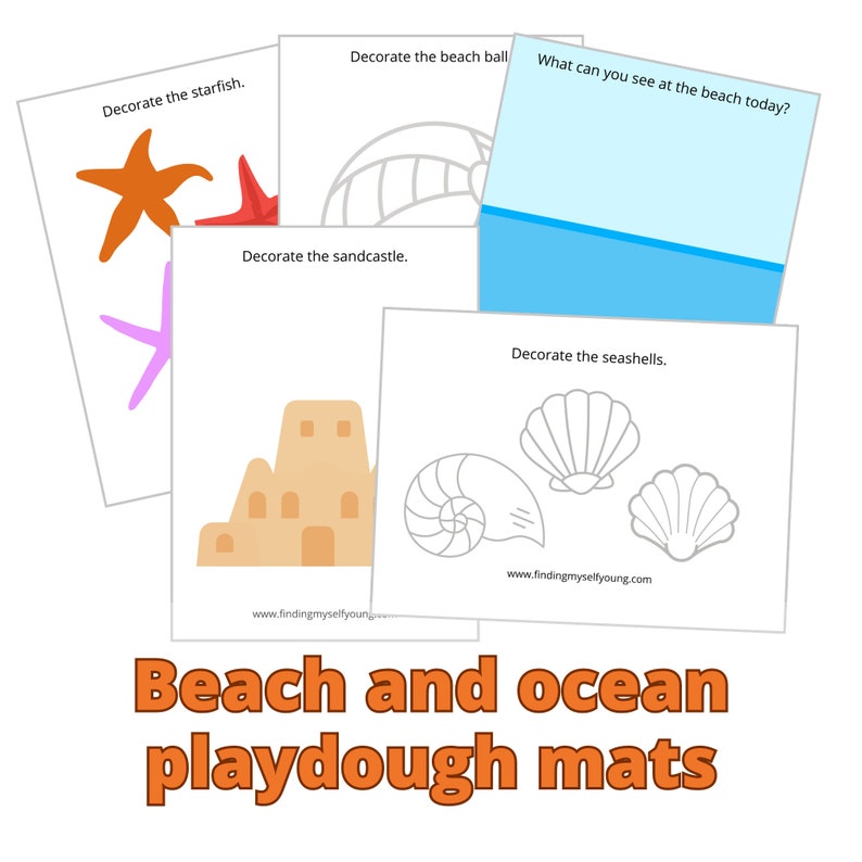 SUMMER PLAYDOUGH MATS | 14 Printable Summer Themed Playdoh Mat Pdfs for ...