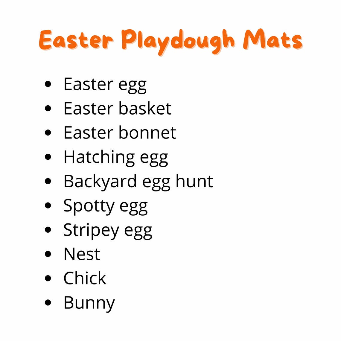 EASTER PLAYDOUGH MATS | Printable Playdoh Mats | Eggs, Nest, Bunny ...