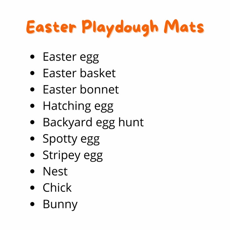 EASTER PLAYDOUGH MATS Printable Playdoh Mats Eggs, Nest, Bunny, Chick ...