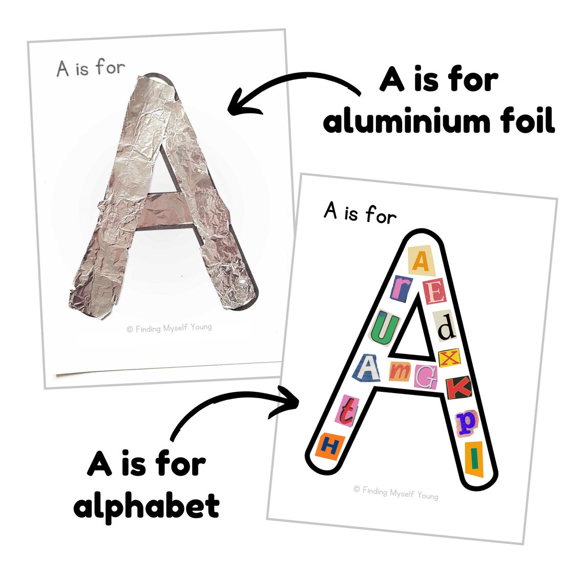 Abcs Rounded Alphabet Full Page Templates for Crafts. Uppercase and ...