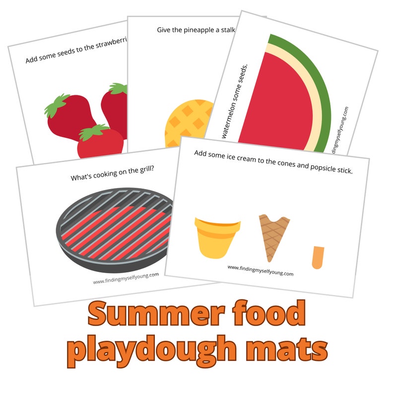 SUMMER PLAYDOUGH MATS | 14 Printable Summer Themed Playdoh Mat Pdfs for ...