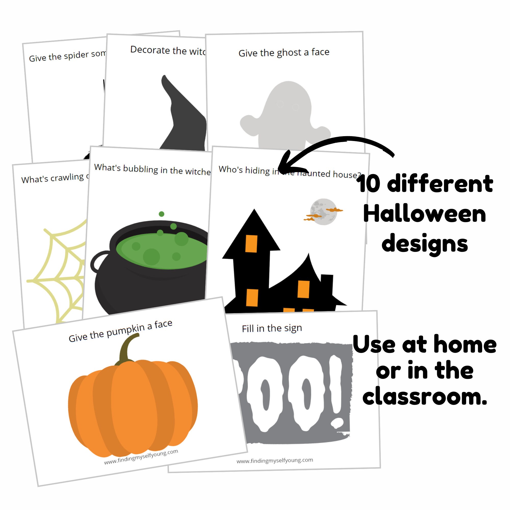 HALLOWEEN PLAYDOUGH MATS | 10 Printable Playdoh Mats | Halloween Games ...