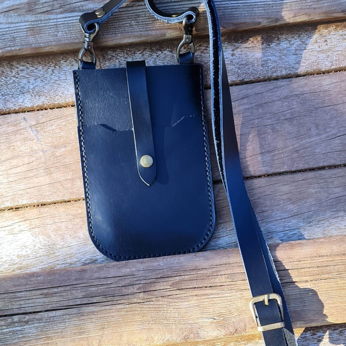 Genuine Leather Phone Travel Bag Slim Leather Phone Case - Etsy