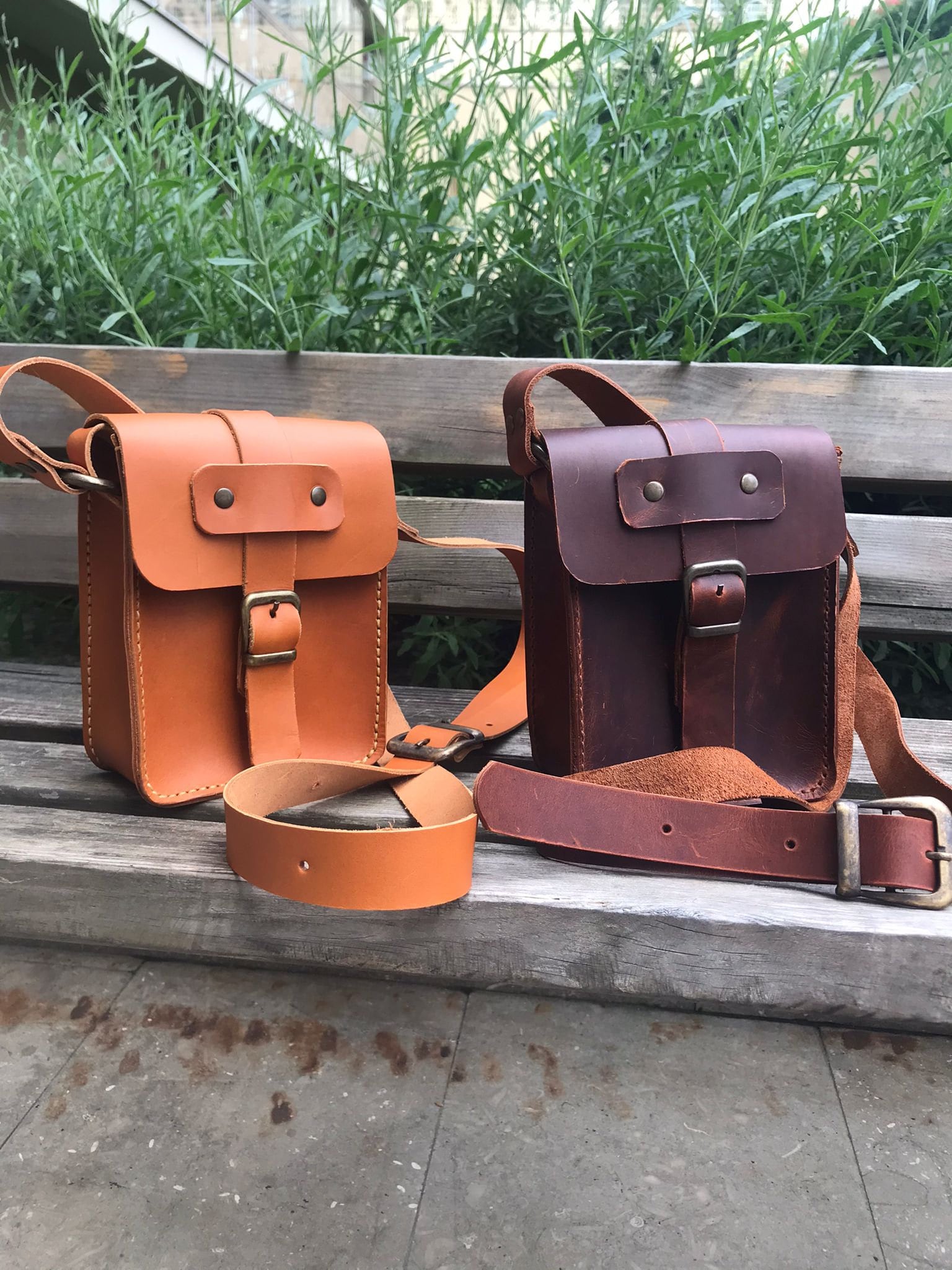 Mini Leather Crossbody Bag, Handmade Leather Bag, iPhone Shoulder Bag ...