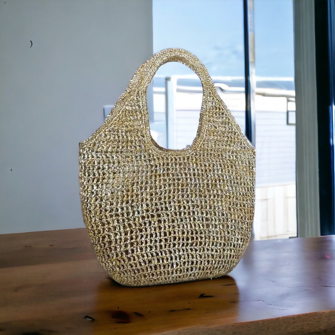 Glitter Bag, Glossy Bag, Sparkling Beach Bag, Glitter Gold Beach Bag ...