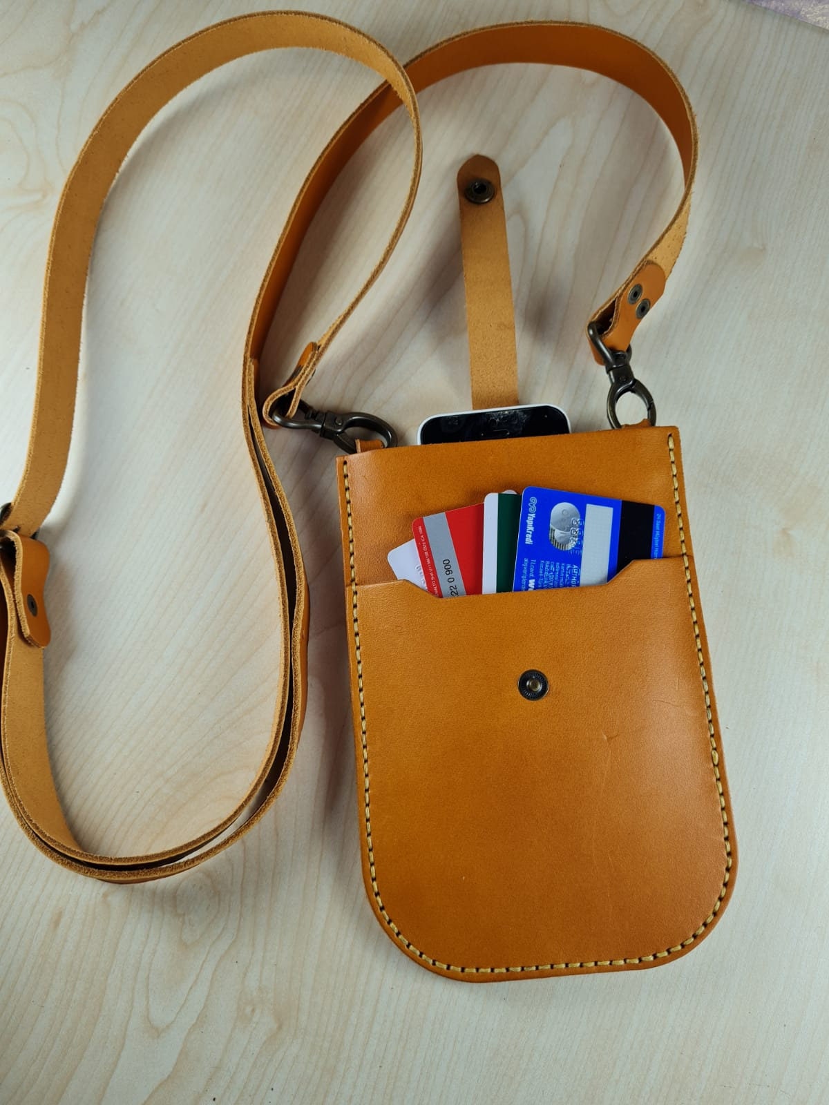 Genuine Leather Phone Travel Bag Slim Leather Phone Case - Etsy