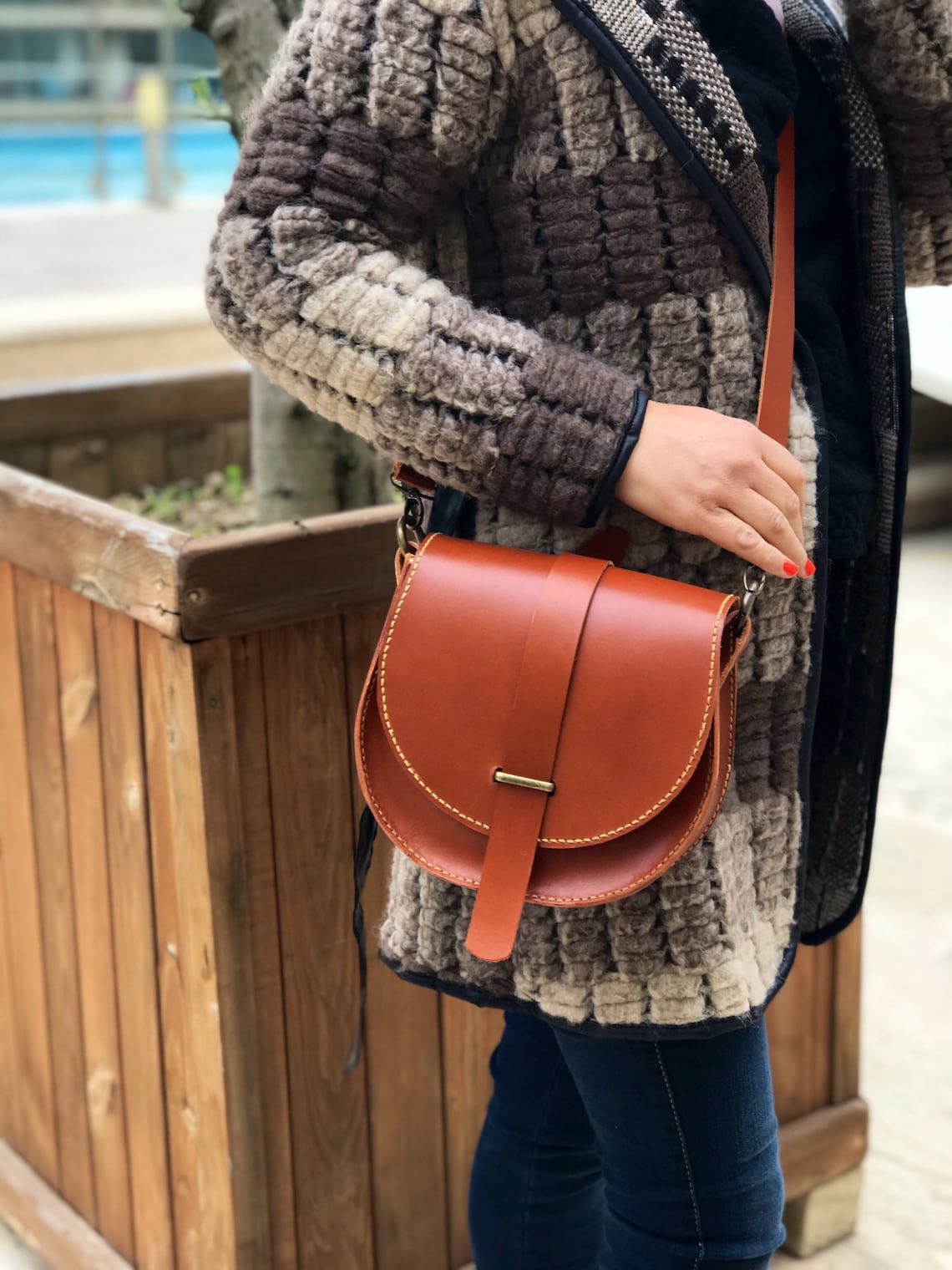 Leather Satchel in Tan Color Saddle Bag for Women Tan - Etsy