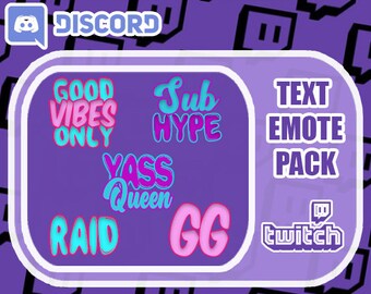 15x Red Text Emotes Twitch Text Emotes Twitch Emote Pack Discord Emotes ...