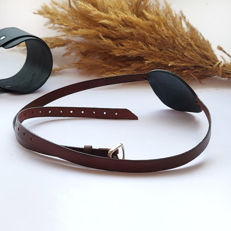 Leather Eye Patch, Black/ Brown/red, Engraved, for Permanent Use Patch ...