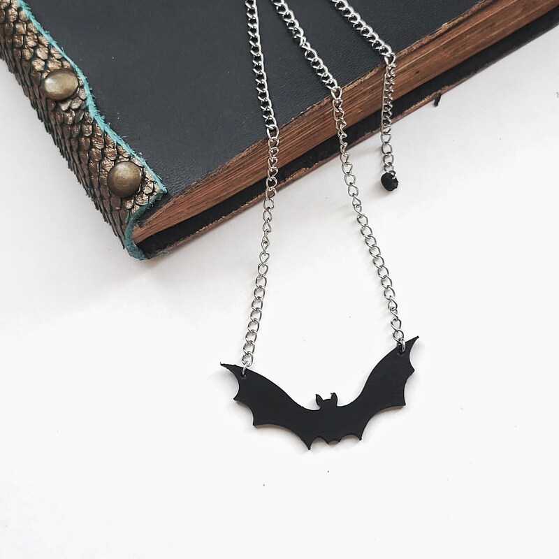 Bat Necklace - Etsy