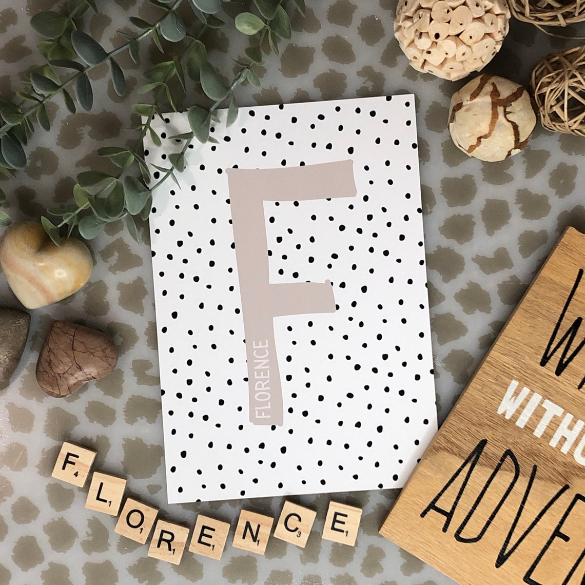 Personalised Initial Print Initial Print Kids Room Baby | Etsy UK