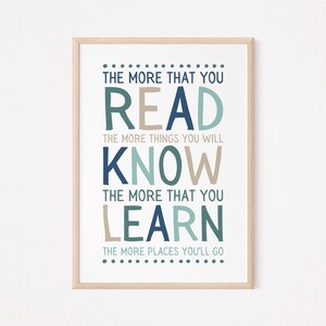 Dr Seuss Quote, the More That You Read Quote, Reading Quotes for Kids ...