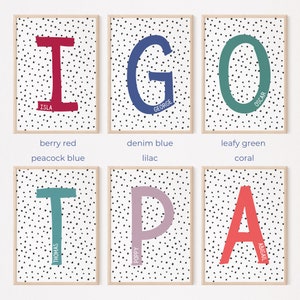 Personalised Initial Print Initial Print Kids Room Baby - Etsy UK
