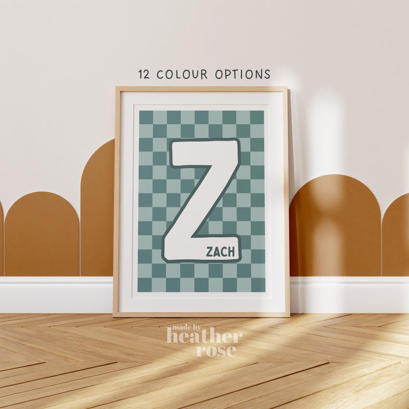 Checked Boys Wall Art - Etsy UK